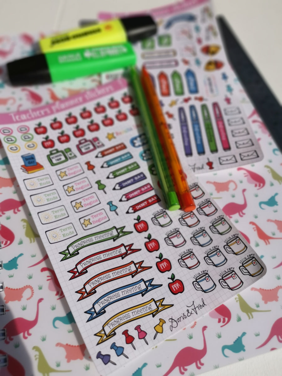 Teachers planner sticker set – Doris & Fred