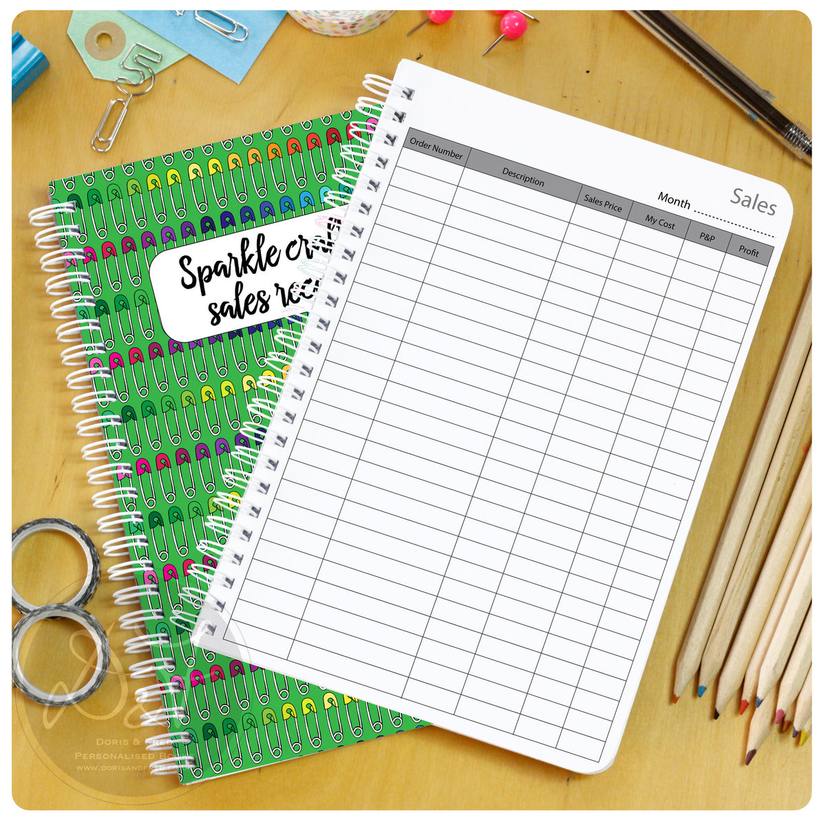 Sales record book – Doris & Fred